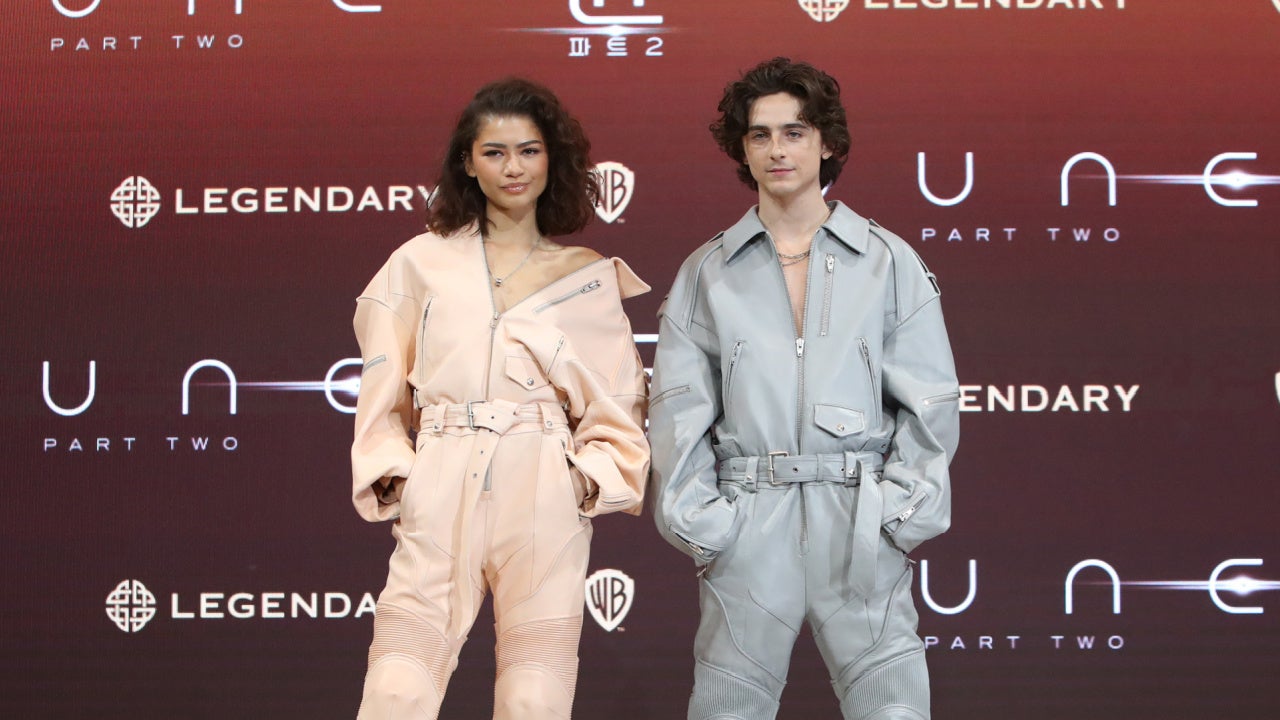 Zendaya and Timothée Chalamet Wear Matching Jumpsuits During 'Dune: Part Two' Event ...